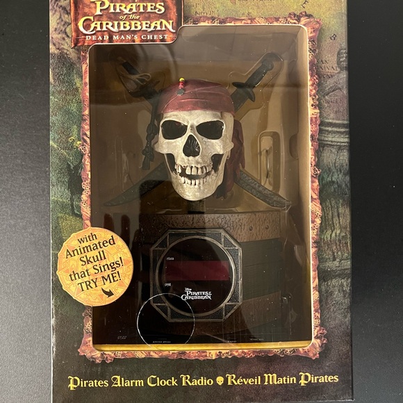 Disney | Other | Disney Pirates Of The Caribbean Talking Skull Alarm ...